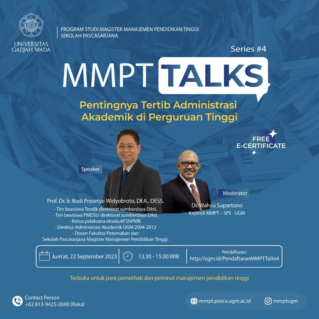 MMPT Talks#4 (Pentingnya Tertib Administrasi Akademik di Perguruan ...